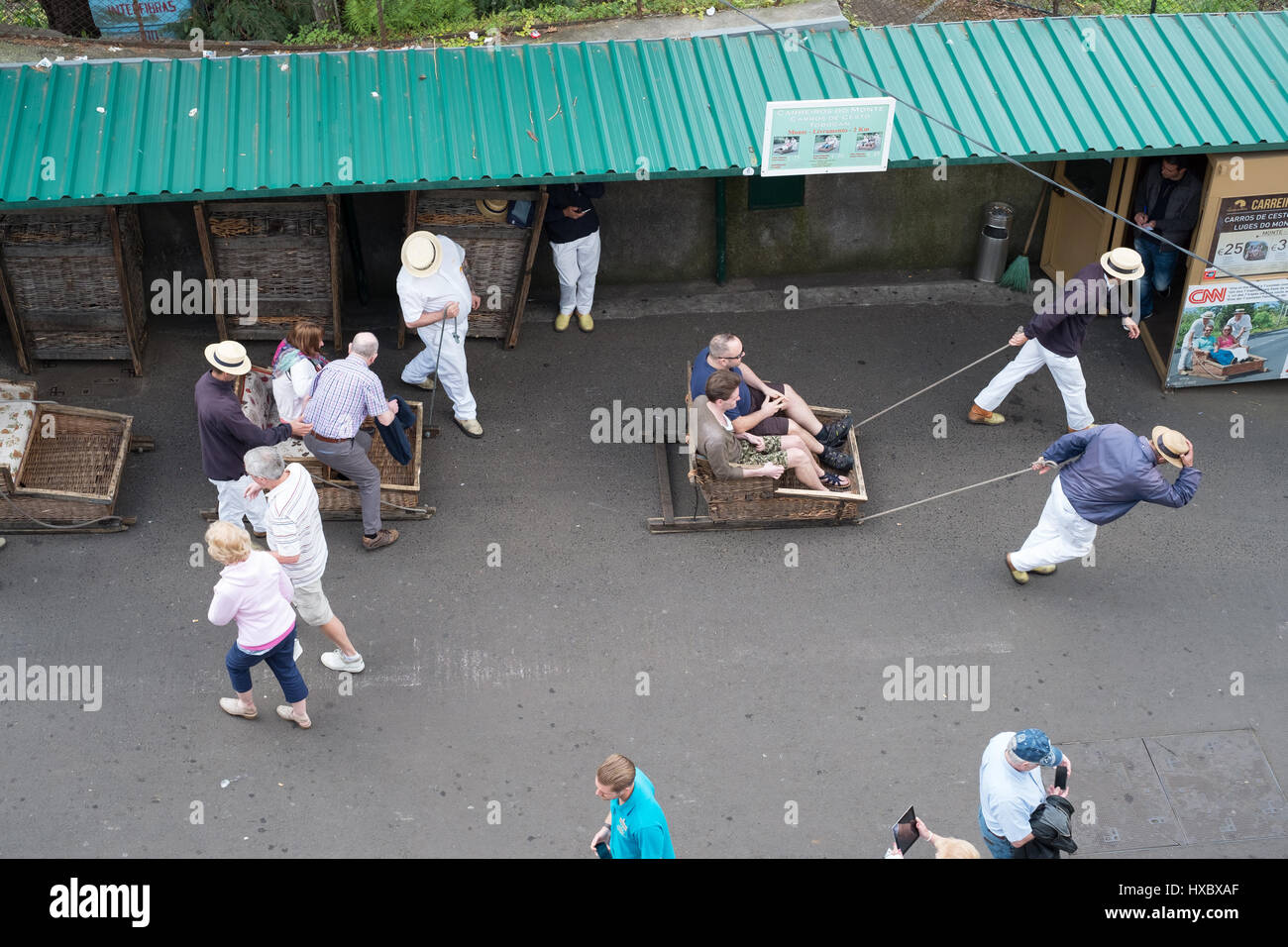 Monte toboggan madeira sledges hi-res stock photography and images - Alamy