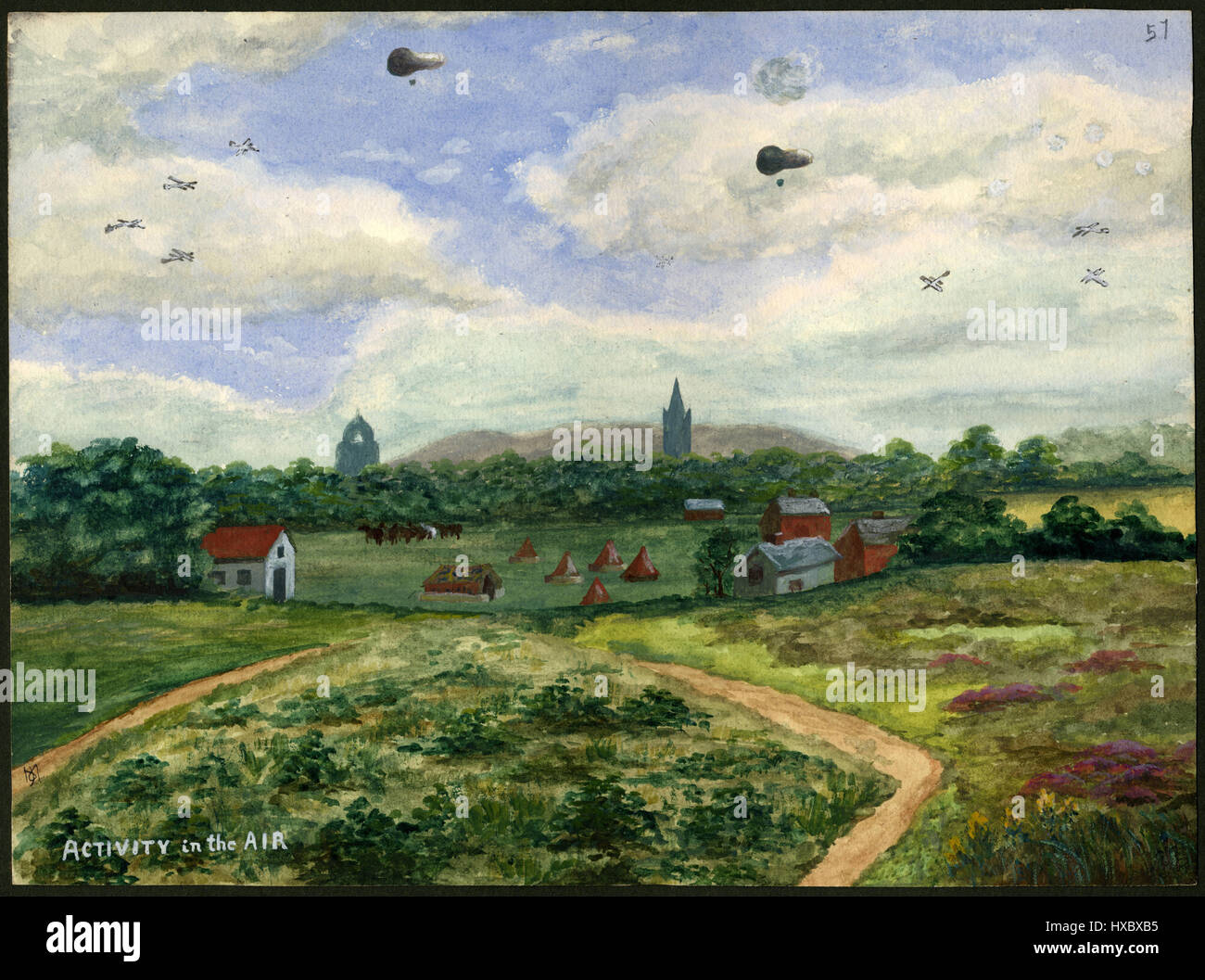 Activity in the Air - Sketch from anonymous british soldier ( knowed as ...