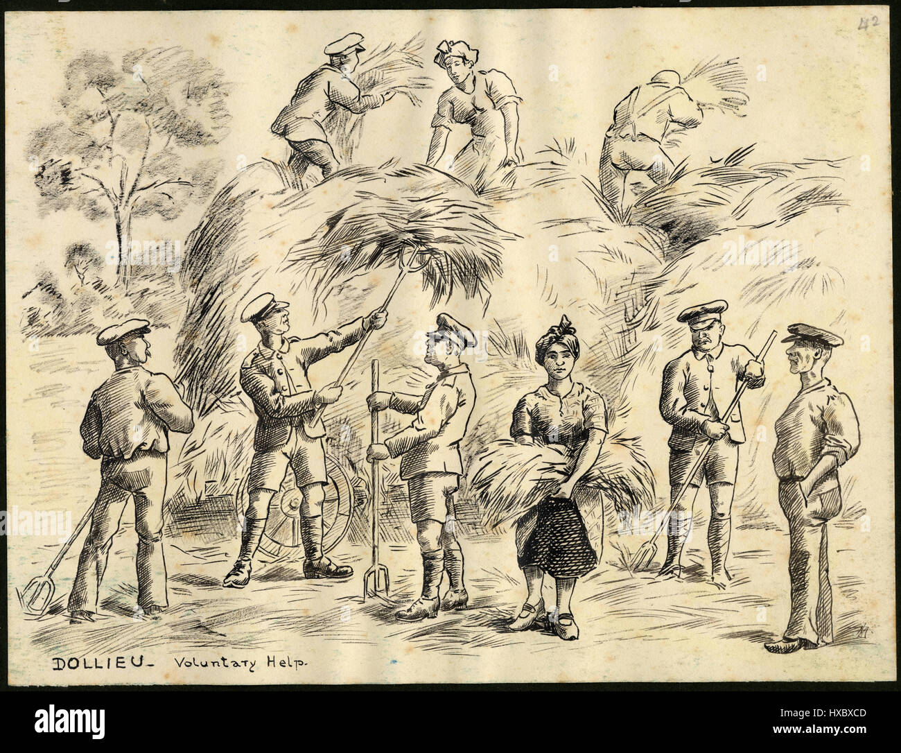 Dollieu, Voluntary Help - Sketch from anonymous british soldier ...