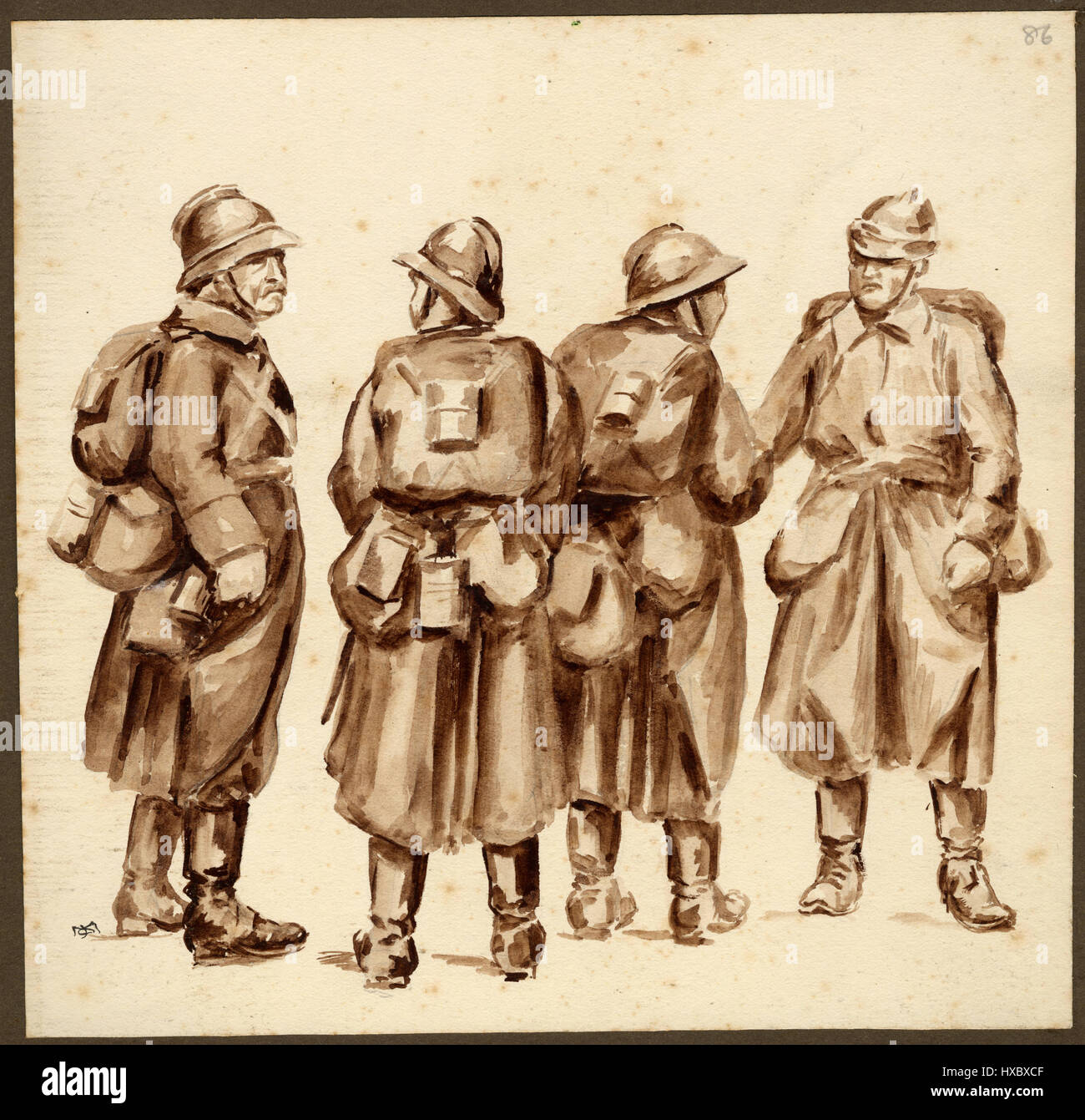 Ww1 soldiers drawing hi-res stock photography and images - Alamy