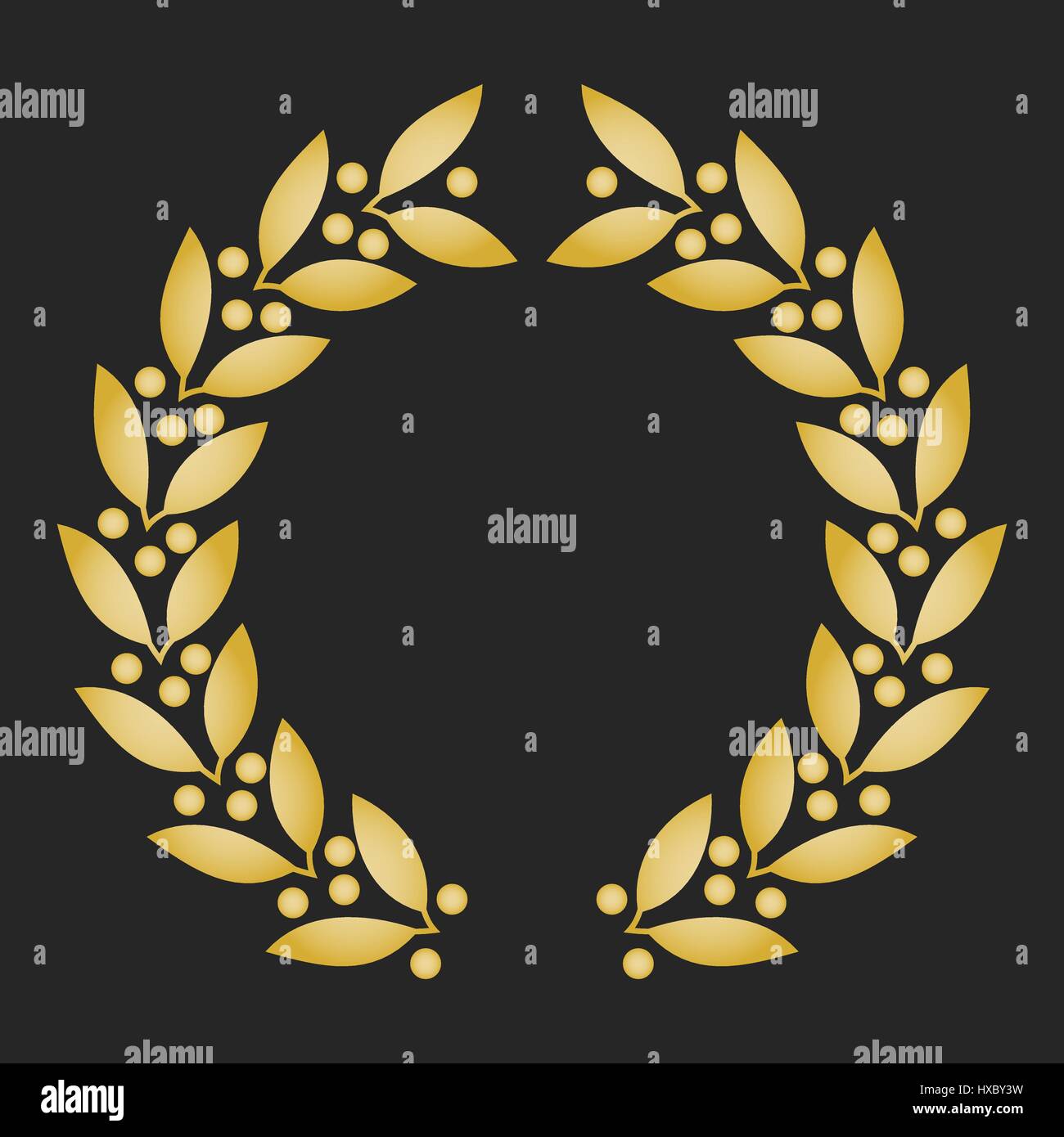 Gold award laurel wreath on dark background Stock Vector Image & Art ...