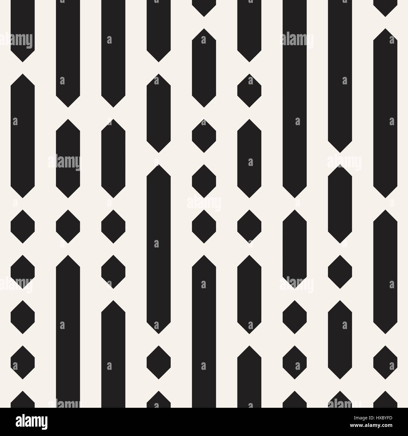 Black and White Dashed Lines Pattern. Modern Abstract Vector Seamless Background Stock Vector ...