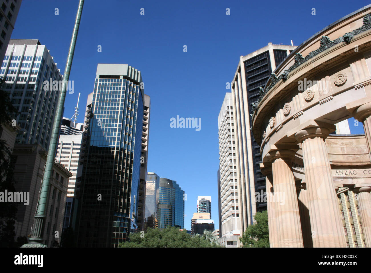 Brisbane City, combined modern and vintage architecture Stock Photo - Alamy