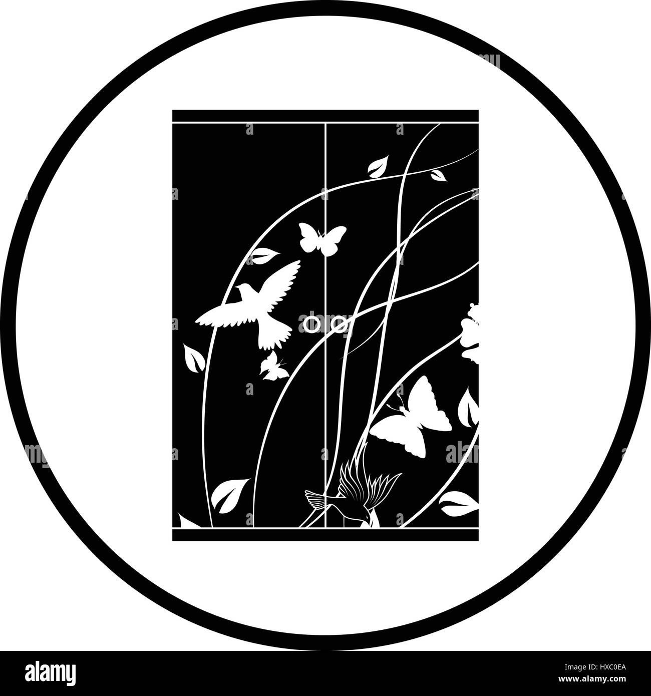 Child wardrobe icon. Thin circle design. Vector illustration Stock ...