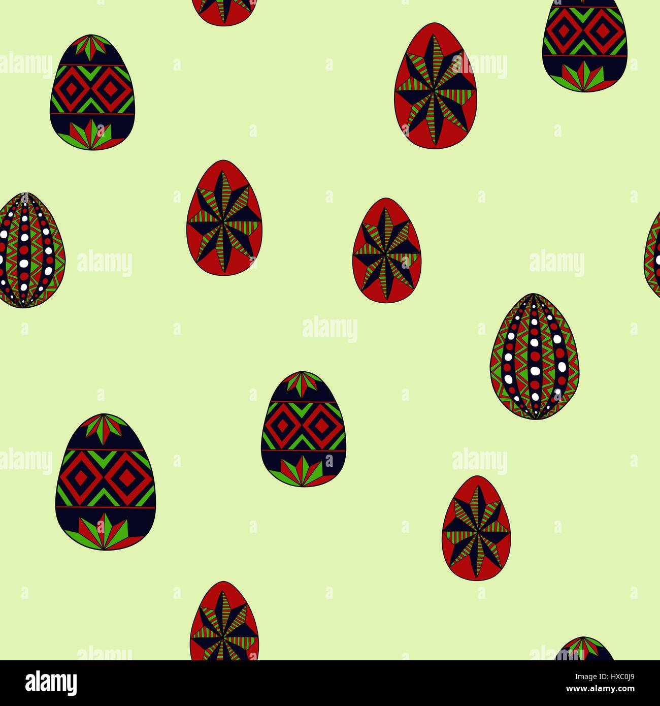 doodle vector easter eggs chaotic seamless pattern Stock Vector Image & Art - Alamy