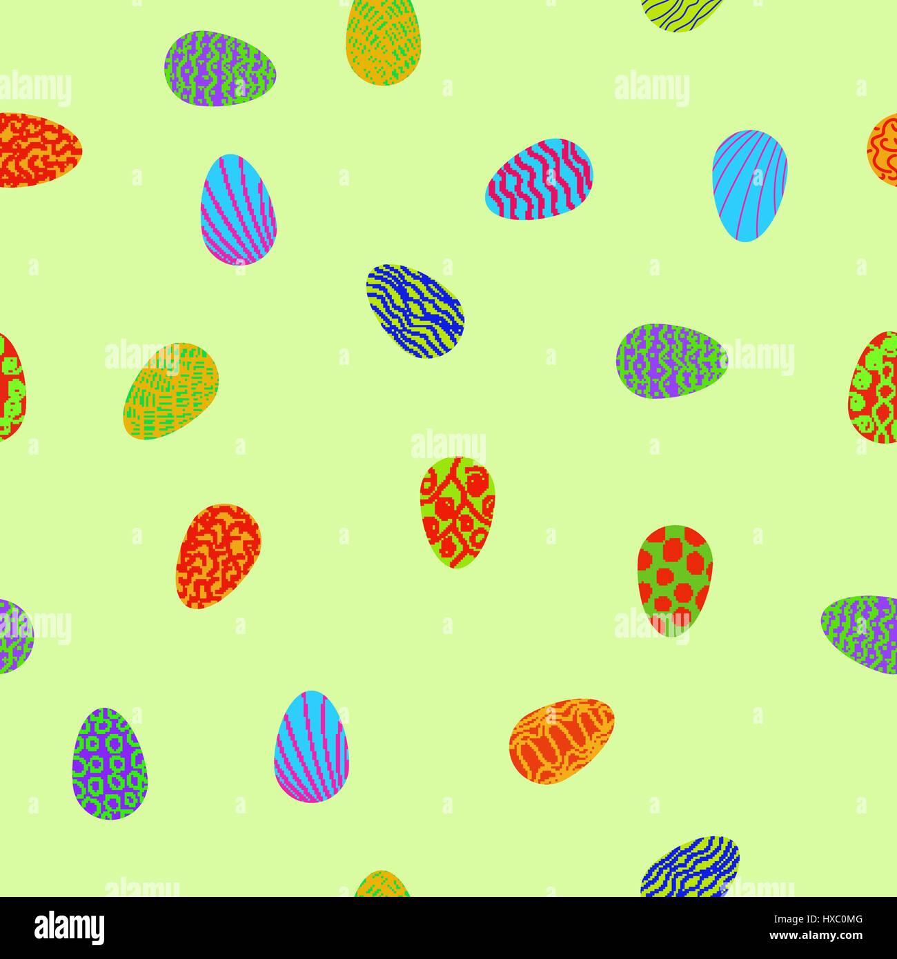 doodle vector easter eggs chaotic seamless pattern Stock Vector Image & Art - Alamy