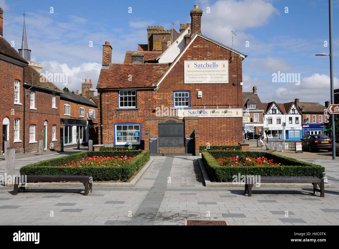 War Memorial, High Street, Baldock, Hertfordshire Stock Photo - Alamy