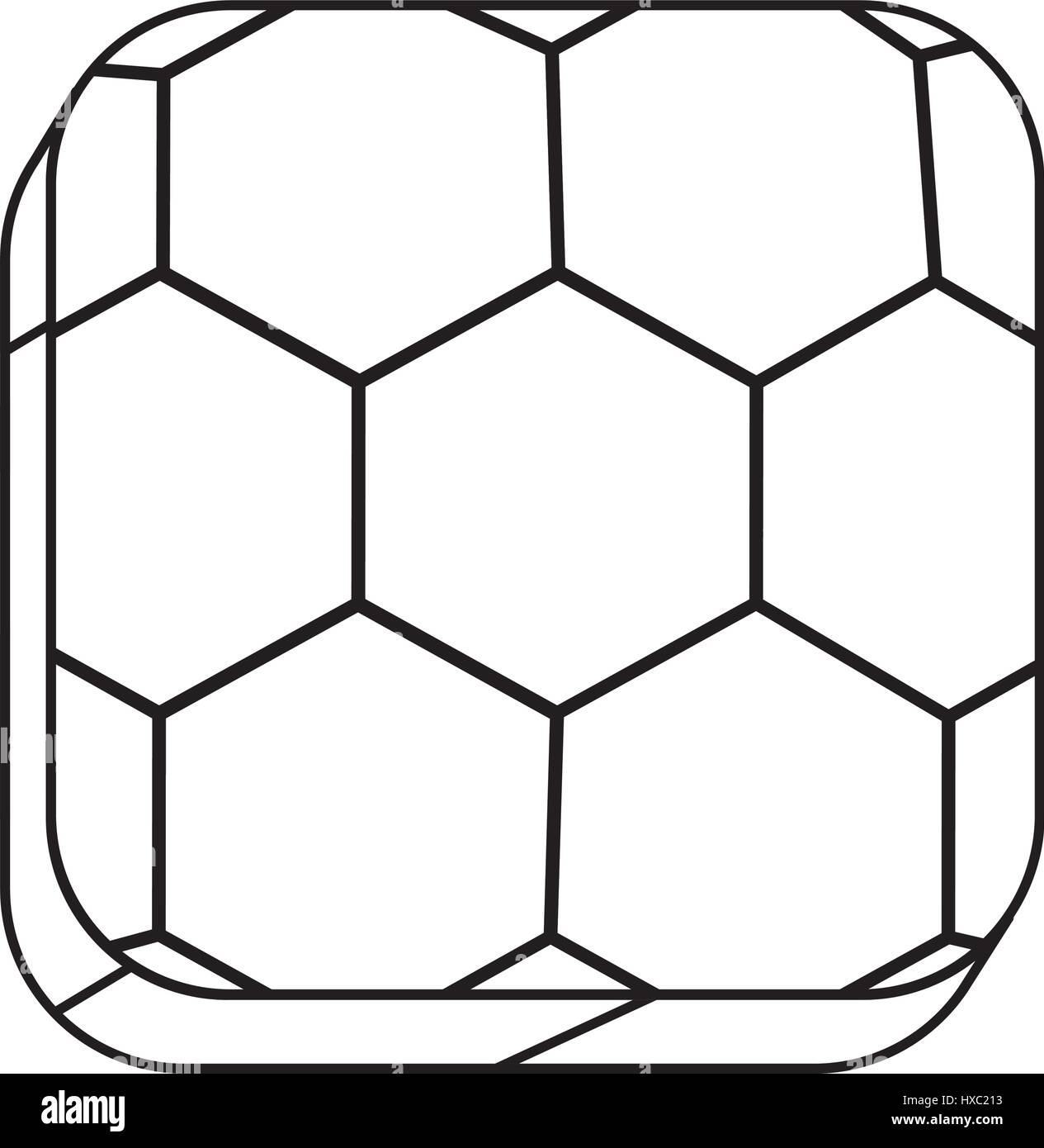 Soccer ball logo hexagon hi-res stock photography and images - Alamy