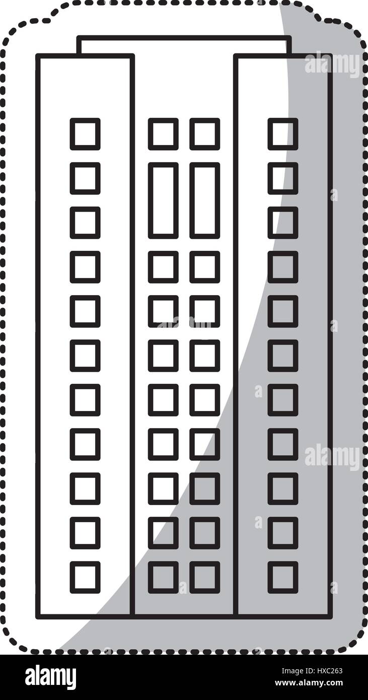 building residential facade cut line Stock Vector Image & Art - Alamy