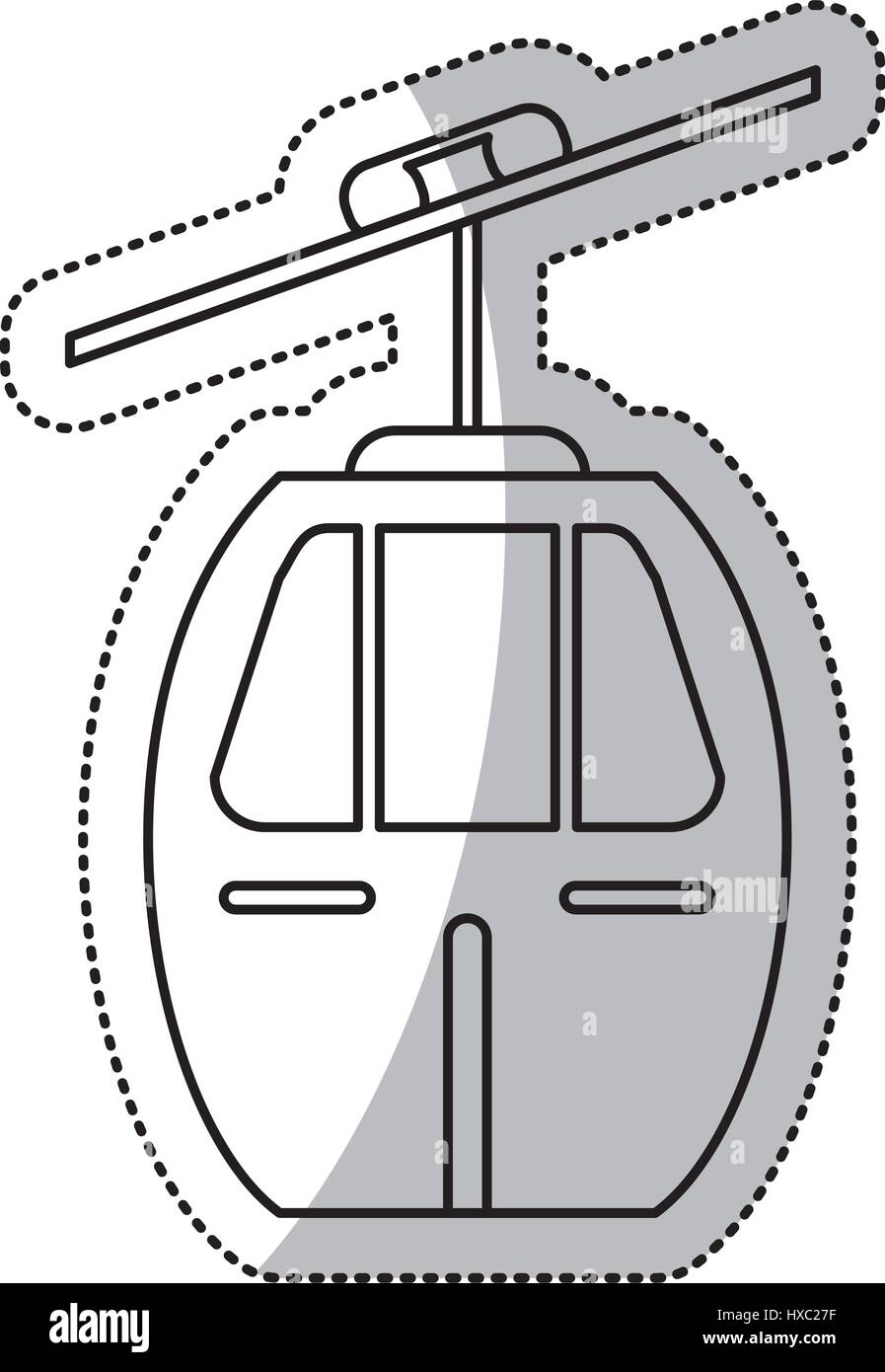 cable car transport cut line Stock Vector Image & Art - Alamy