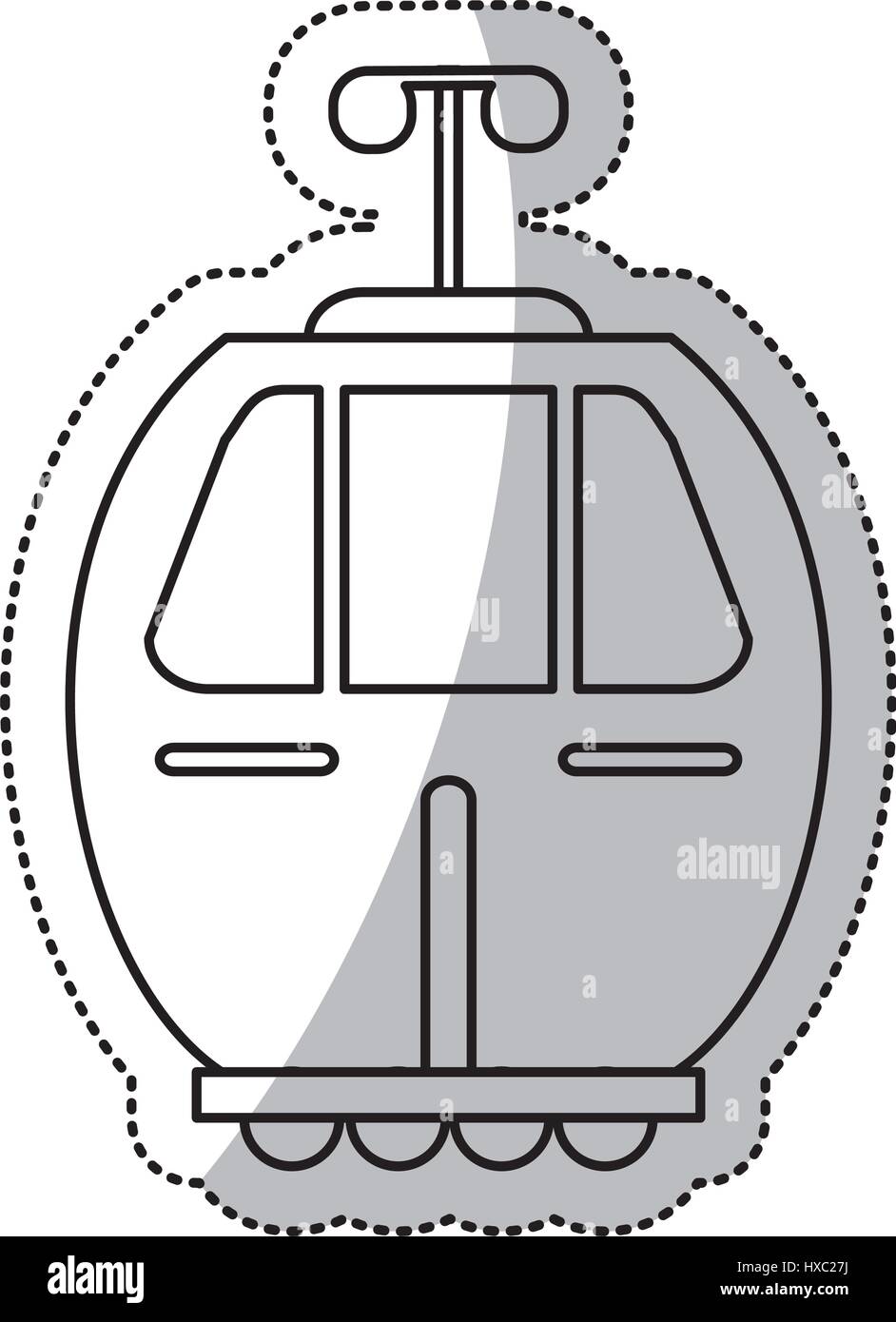 cable car transport gondola cut line Stock Vector Image & Art - Alamy