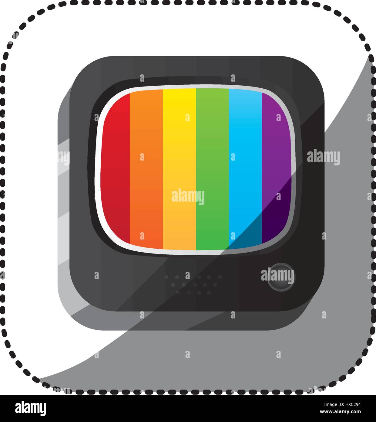 Vintage television sticker hi-res stock photography and images - Alamy