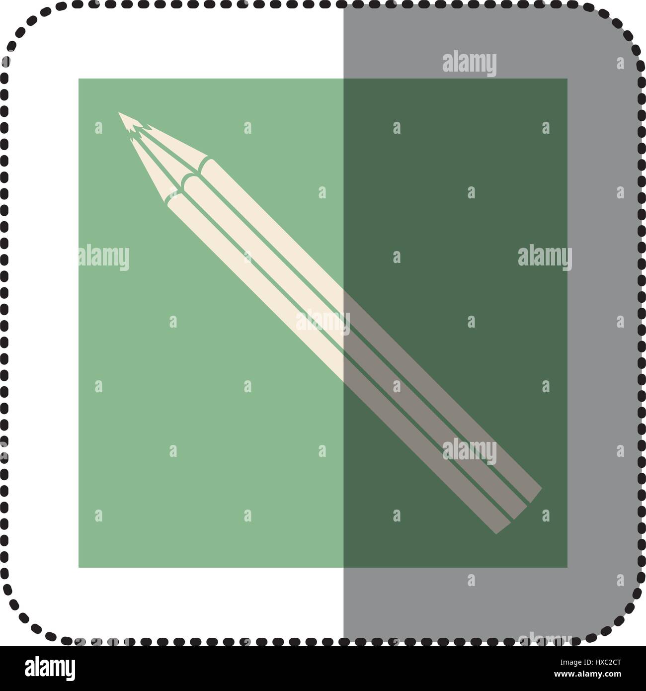 color sticker square with pencil icon Stock Vector Image & Art - Alamy