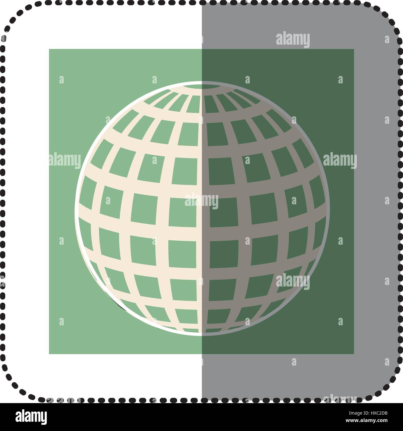 color sticker square with globe earth icon Stock Vector Image & Art - Alamy