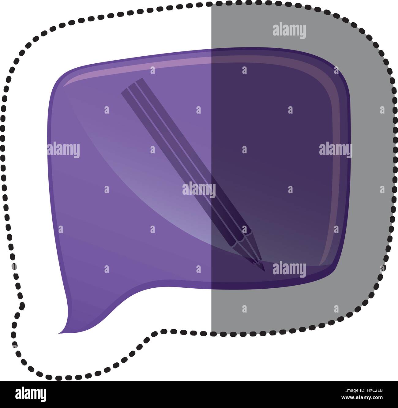 Color sticker square pencil Stock Vector Images - Alamy