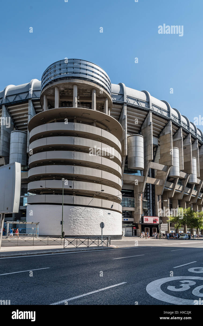 Madrid, Spain - September 14, 2016: Santiago Bernabeu Stadium. It is ...