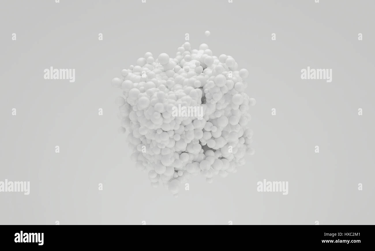 abstract white particle cloud 3d render Stock Photo - Alamy