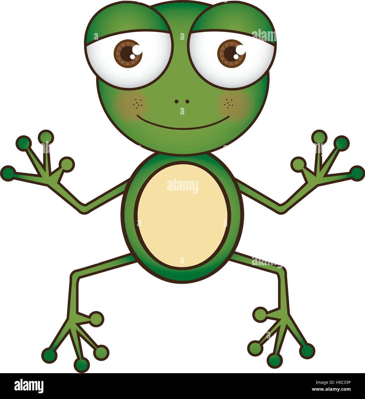colorful picture cartoon cute toad amphibian Stock Vector Image & Art ...