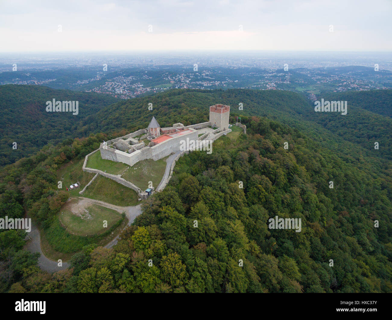Aerial view of Old town Medvedgrad Stock Photo - Alamy