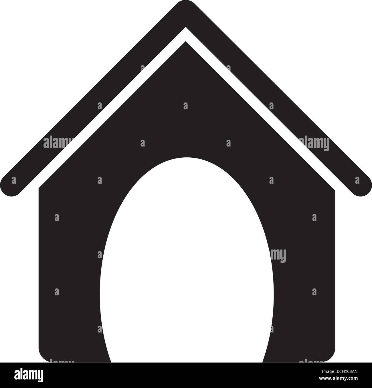 Black wooden hut Stock Vector Images - Alamy