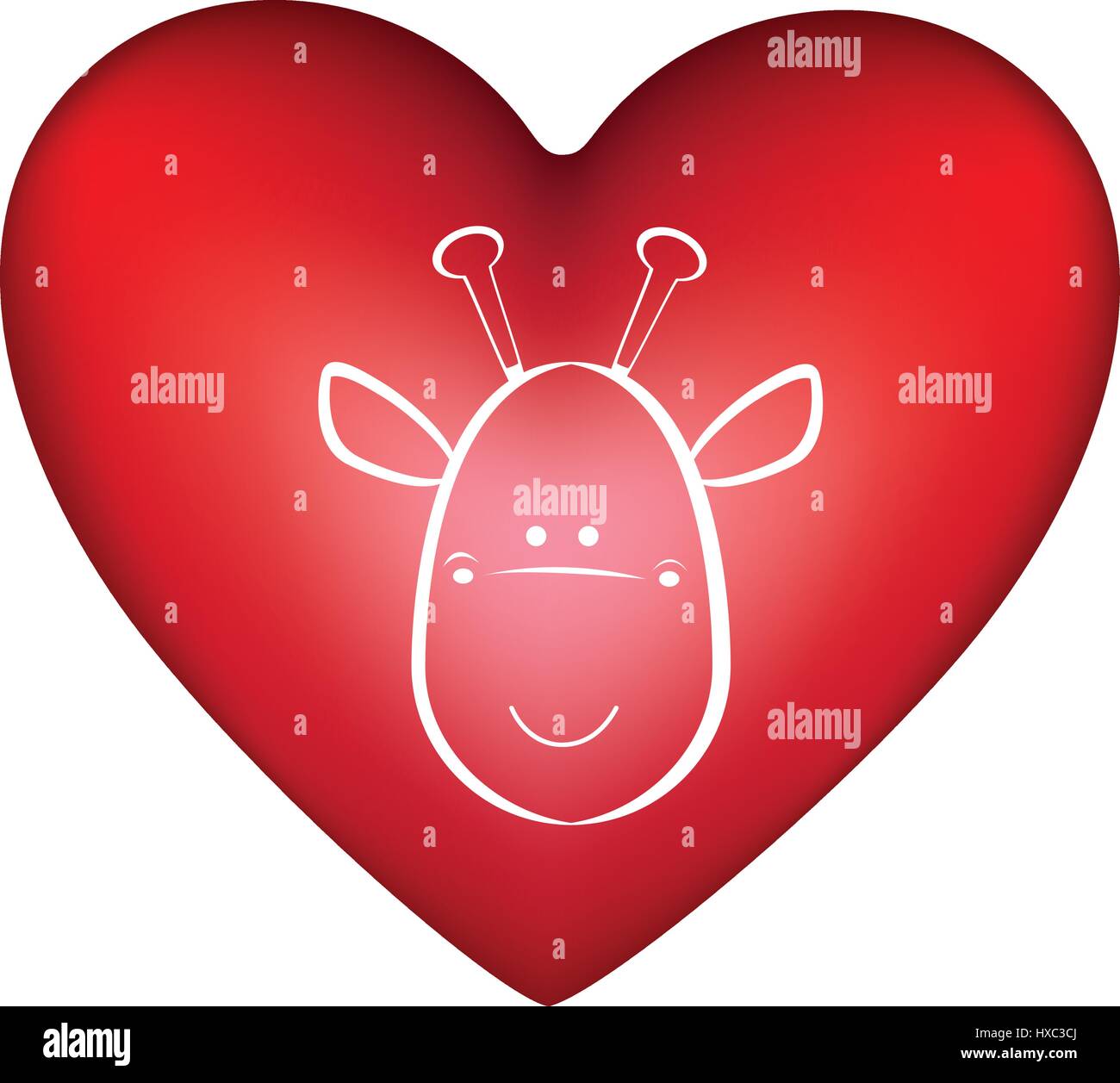 Hearts Animations With Giraffes