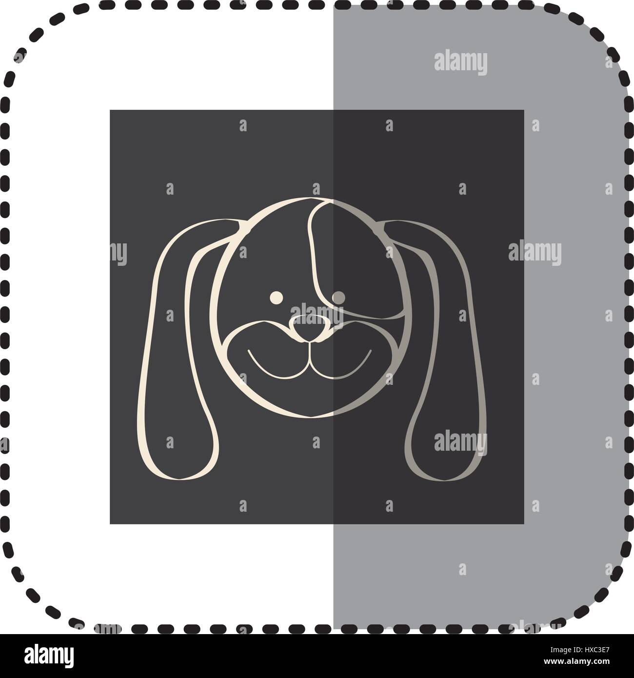 Black pup face Stock Vector Images - Alamy