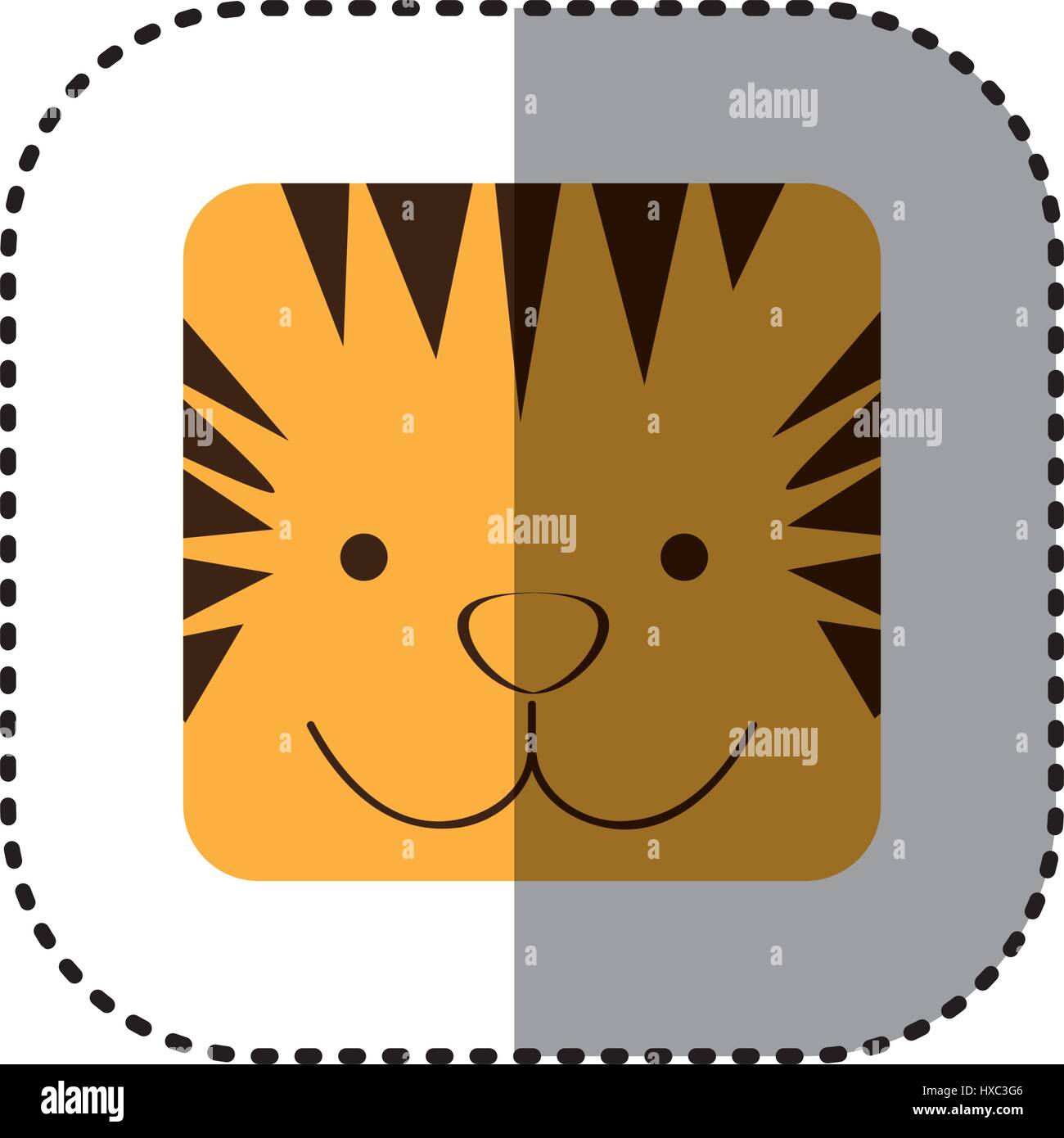 Colorful tiger sticker hi-res stock photography and images - Alamy