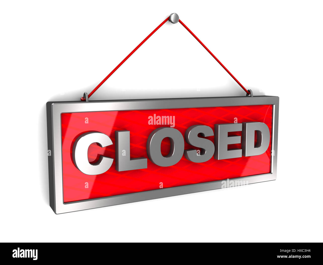 3d illustration of closed sign over white background Stock Photo - Alamy