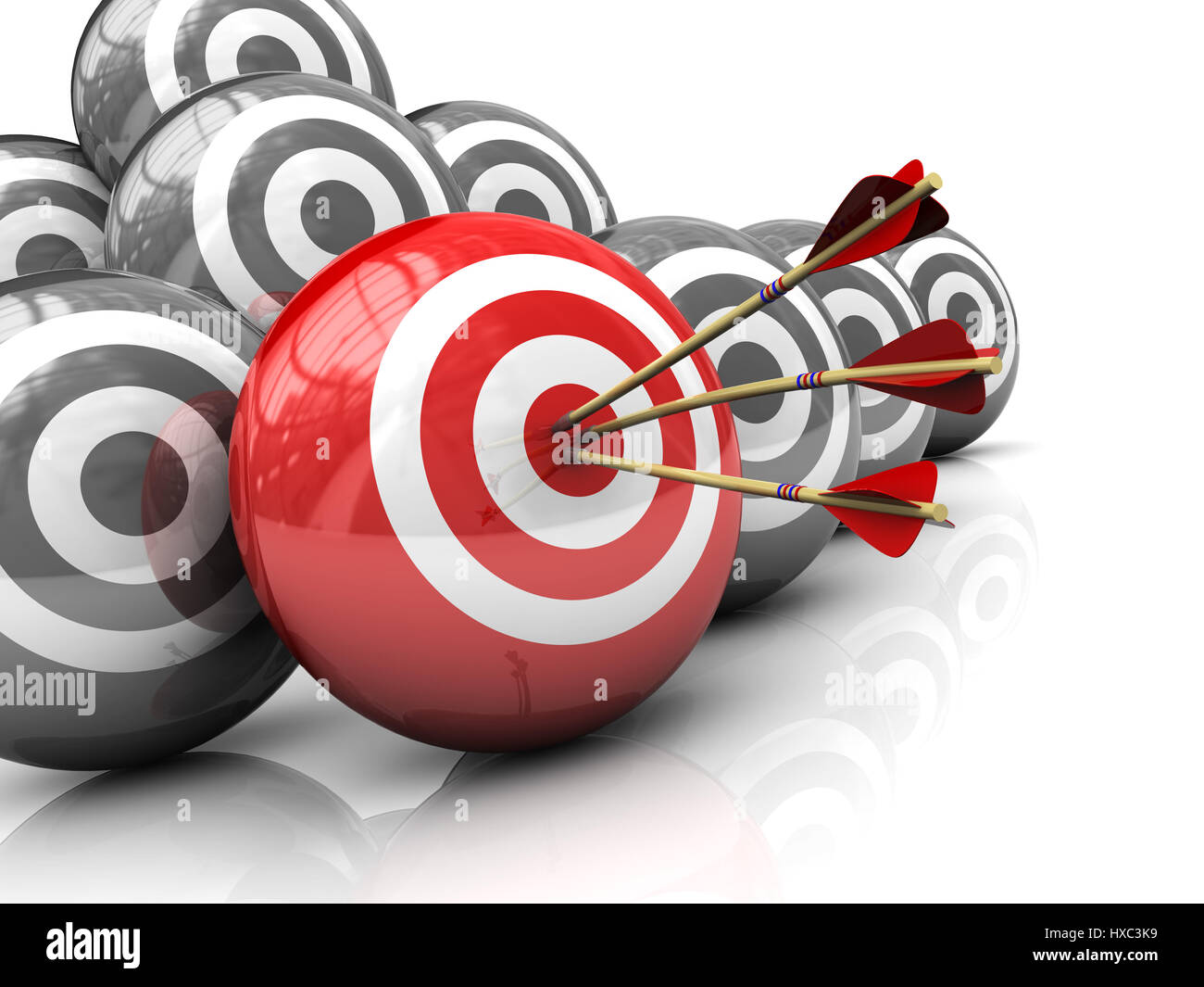 abstract 3d illustration of right target concept Stock Photo - Alamy