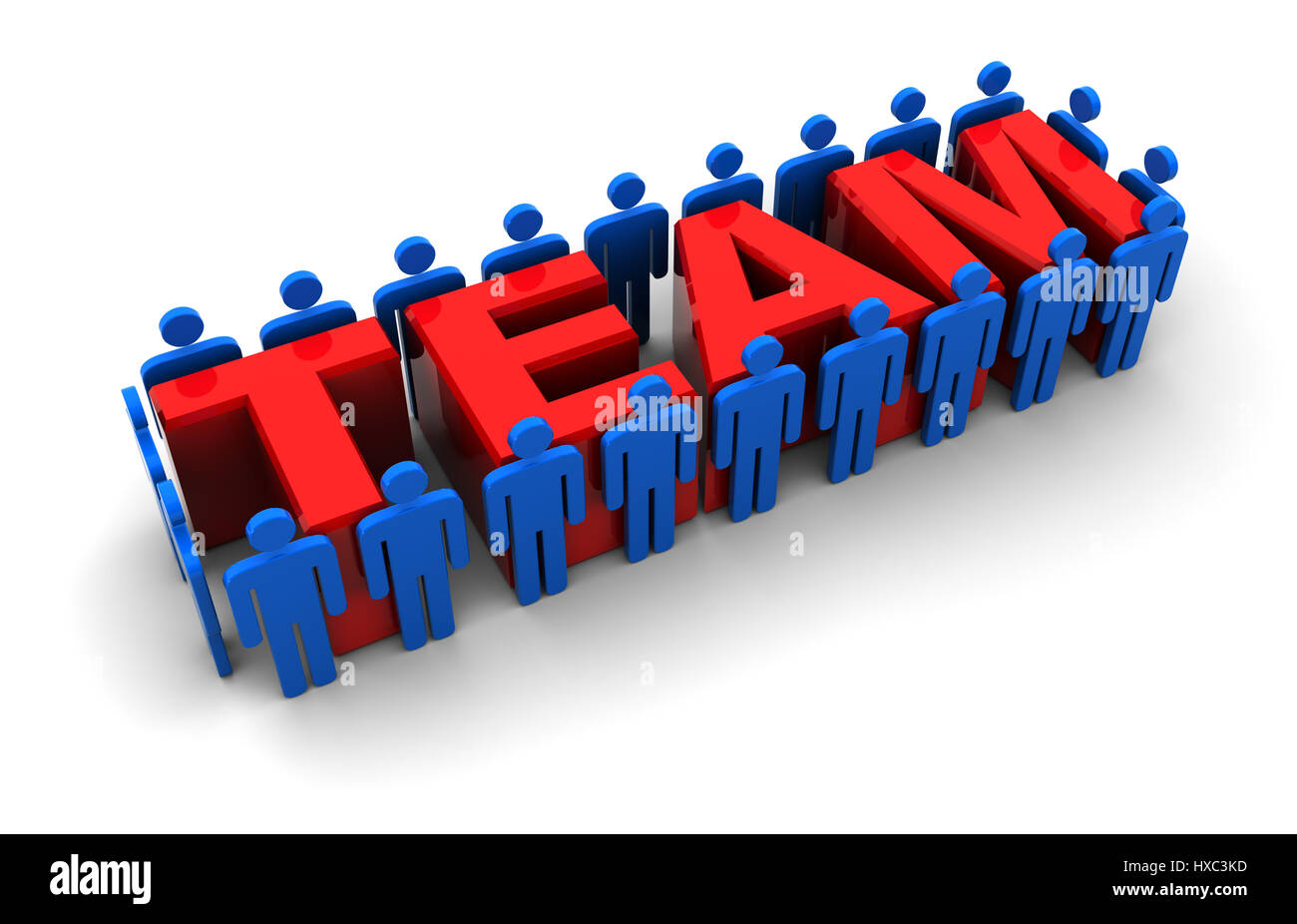 3d illustration of team symbol, over white background Stock Photo - Alamy