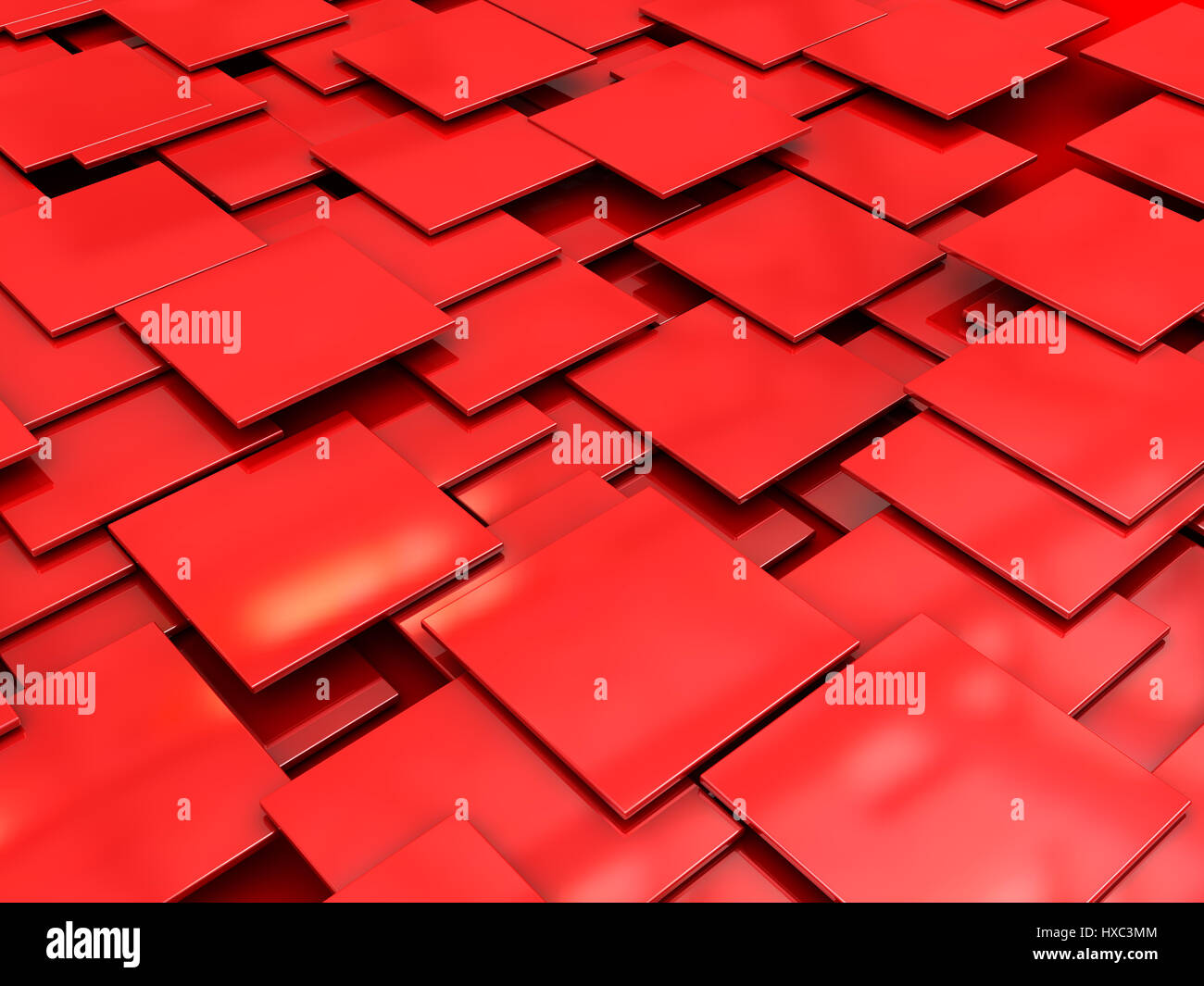 abstract 3d illustration of red tiles background Stock Photo - Alamy