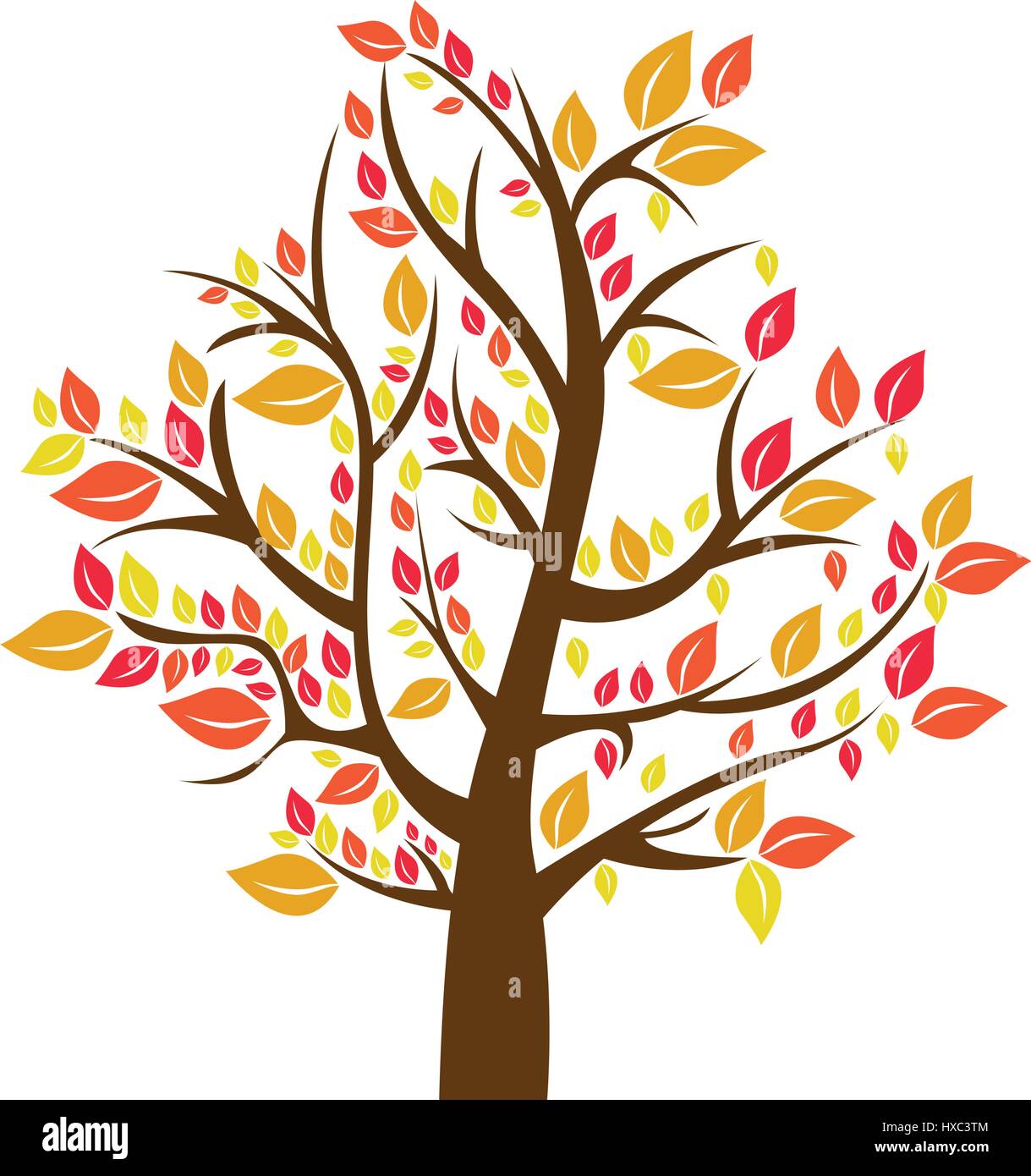 silhouette tree in fall season Stock Vector Image & Art - Alamy