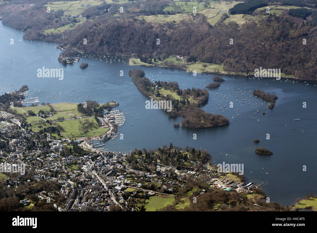 Windermere lake district aerial hi-res stock photography and images - Alamy