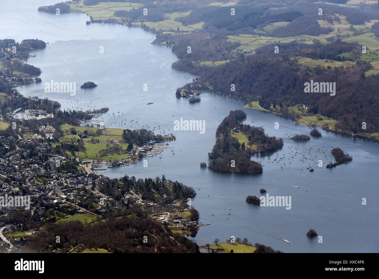 Lake windermere aerial hi-res stock photography and images - Alamy