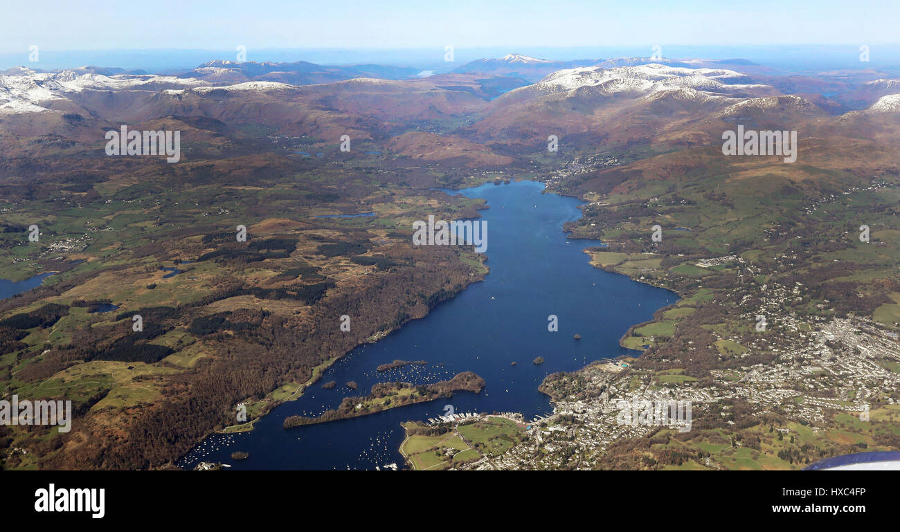 Windermere lake district aerial hi-res stock photography and images - Alamy