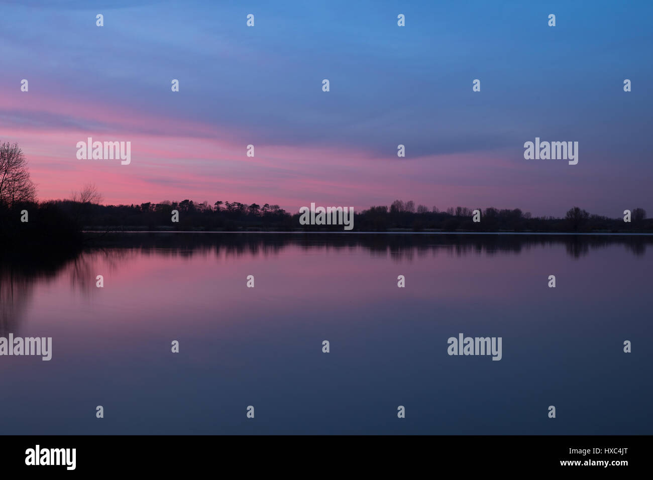 Craigavon Lakes at Sunset Stock Photo - Alamy