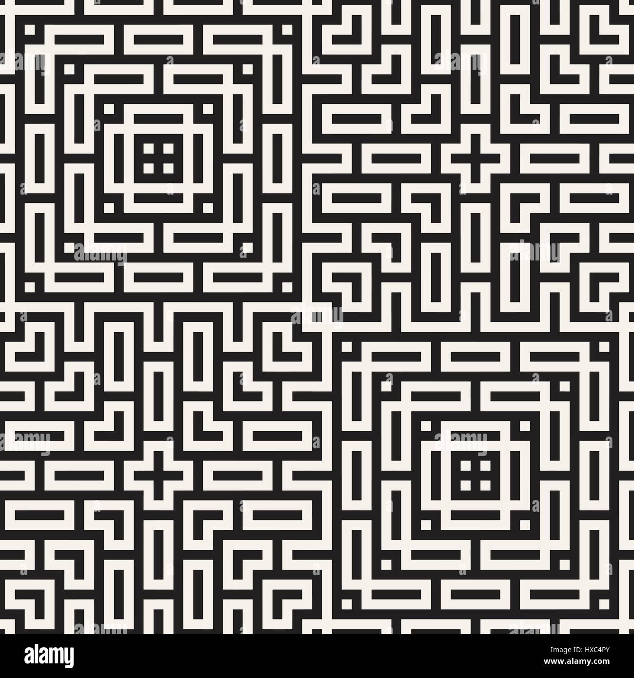 Maze Tangled Lines Contemporary Graphic. Abstract Geometric Background ...
