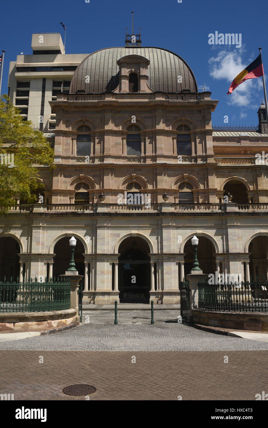 Brisbane, Australia: Main entrance to Queensland Parliament House Stock ...