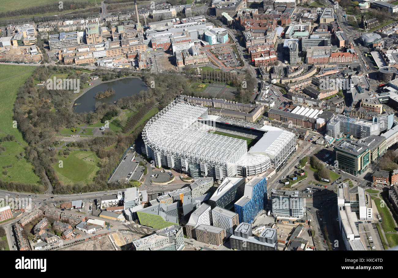 An aerial view of St James' Park home of Newcastle United football club Stock Photo - Alamy