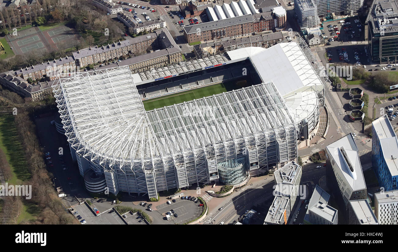 An aerial view of St James' Park home of Newcastle United football club Stock Photo - Alamy