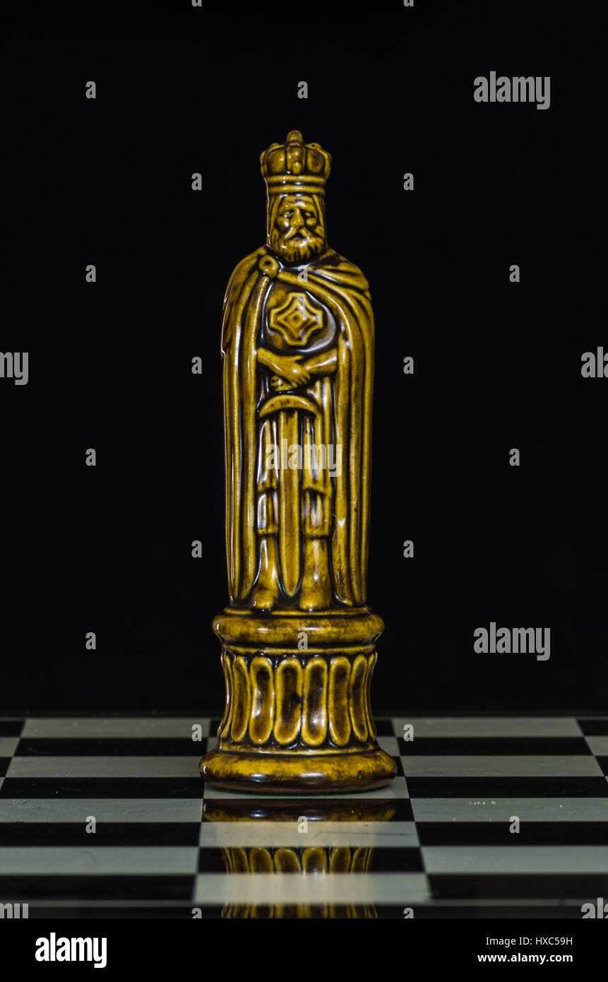 Ornate Chess pieces arranged with black background Stock Photo - Alamy