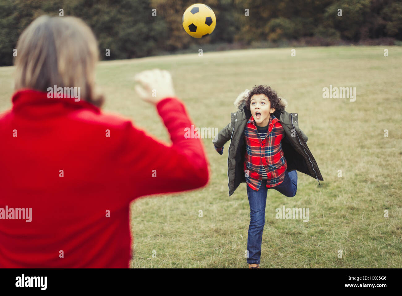 Father cheering up son in park hi-res stock photography and images - Alamy