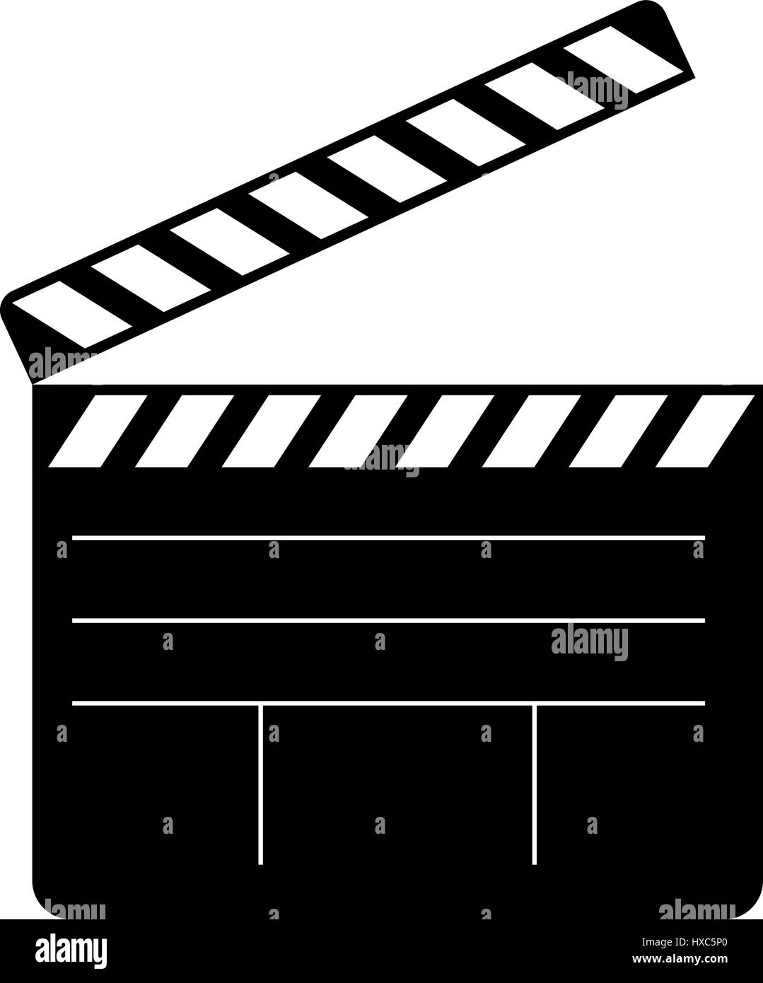 Clapperboard open icon on white background. Vector illustration Stock ...