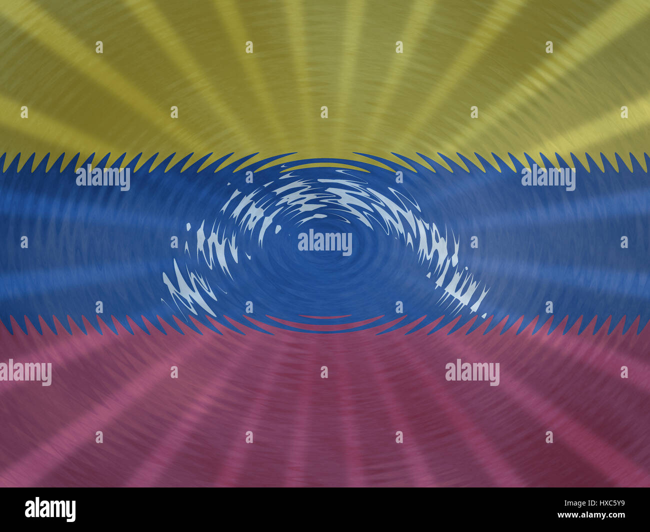 Venezuelan flag background with ripples and rays illustration Stock ...