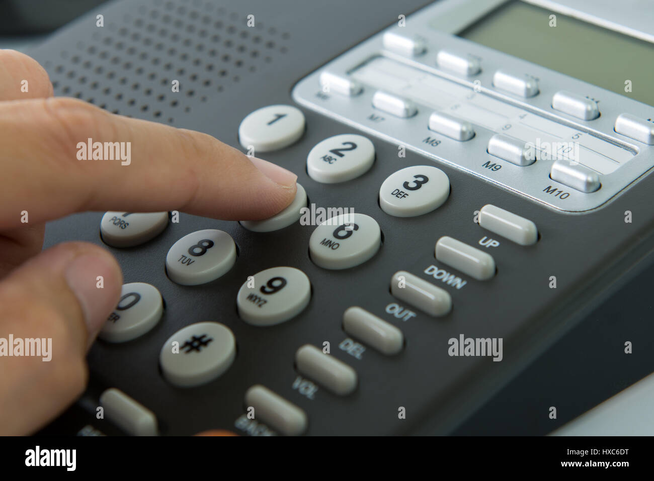 Landline telephone home man hi-res stock photography and images - Alamy