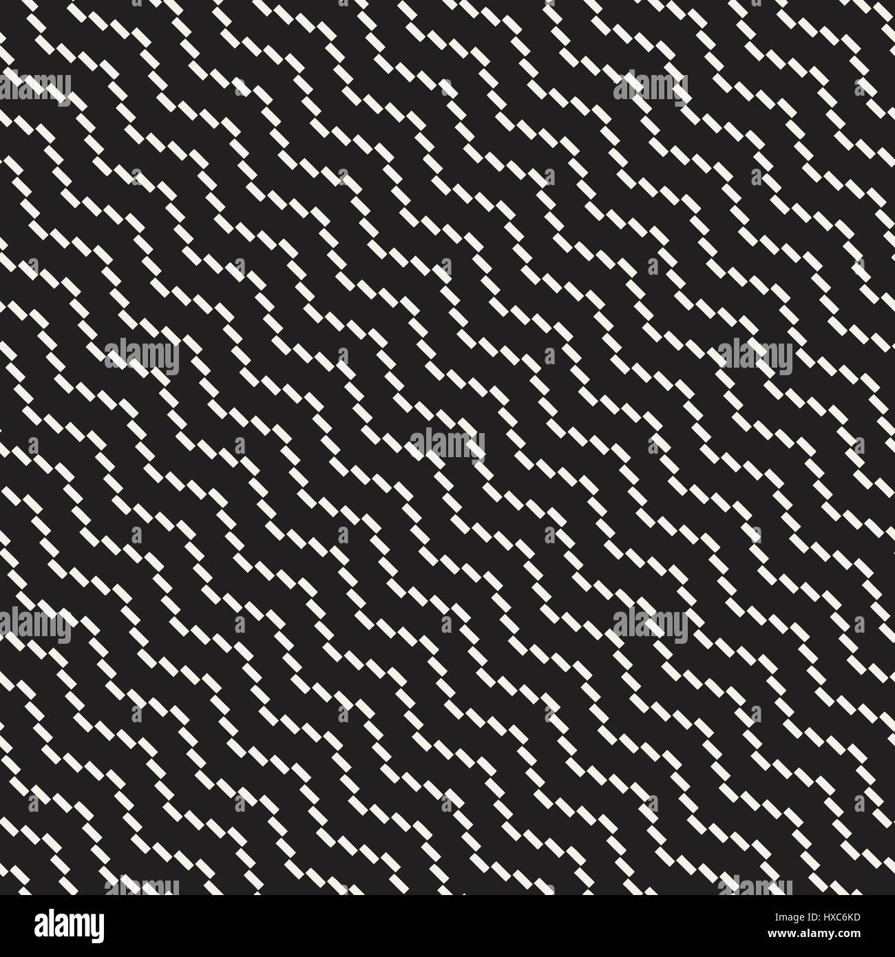 Halftone Edgy Lines Mosaic Endless Stylish Texture. Vector Seamless ...