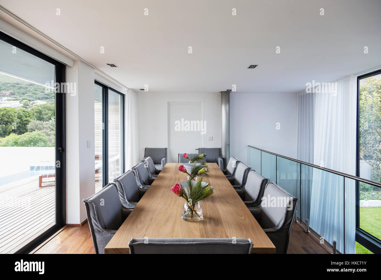 Modern luxury home showcase interior dining room Stock Photo - Alamy