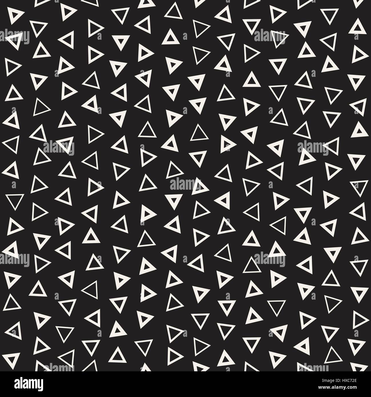 Trendy Texture With Scattered Geometric Shapes. Vector Seamless Pattern ...