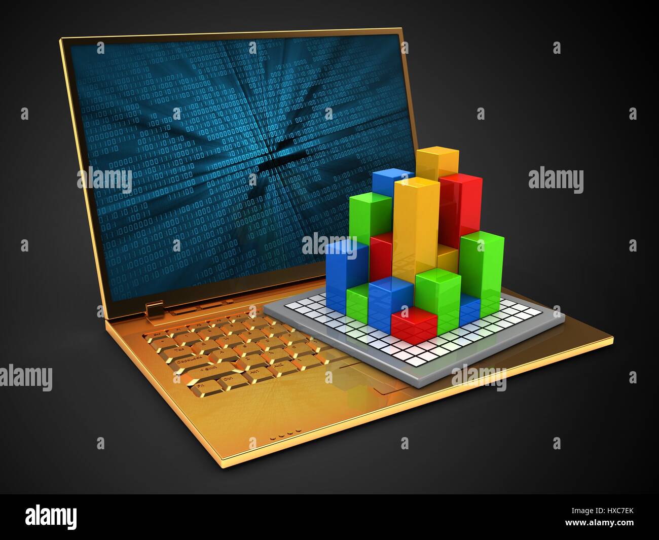 3d illustration of laptop computers Stock Photo - Alamy