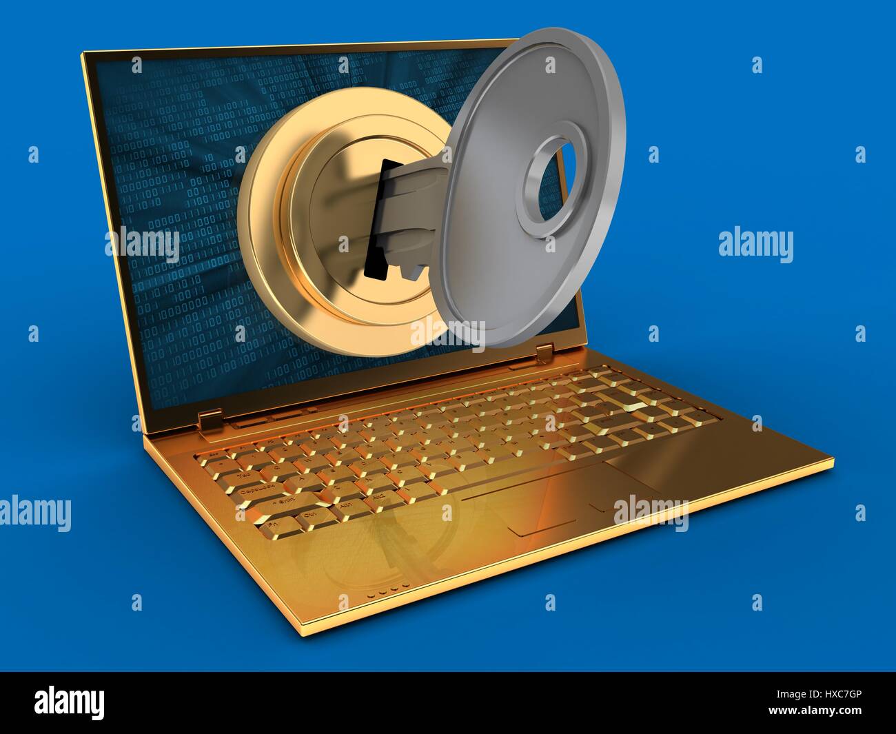 3d illustration of laptop computers Stock Photo - Alamy